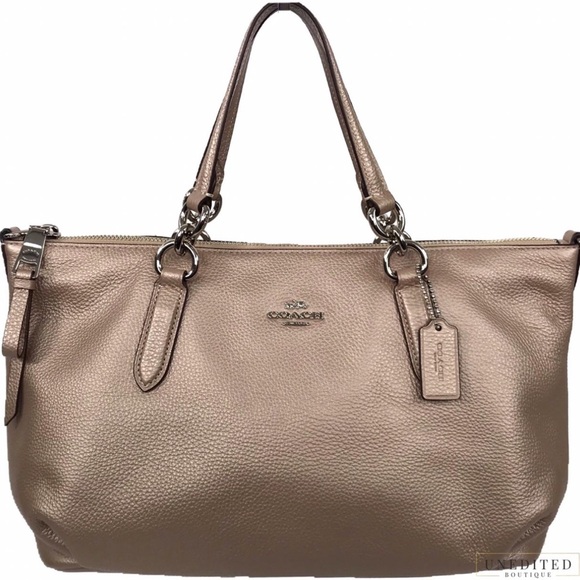 Coach | Bags | Coach Ally Satchel Platinum Silver | Poshmark